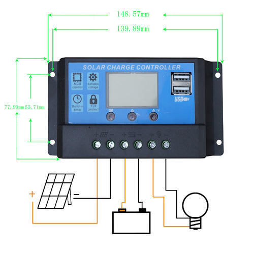 Solar Charge controller 20A Digital Display – Jubayer Electronics