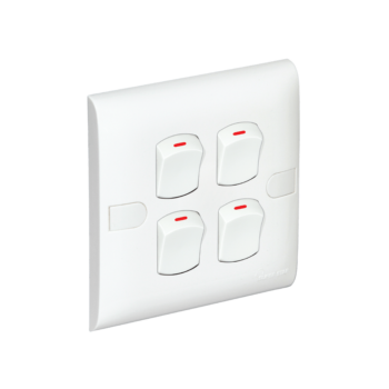Super Star Slim Four Gang One Way Switch – Jubayer Electronics